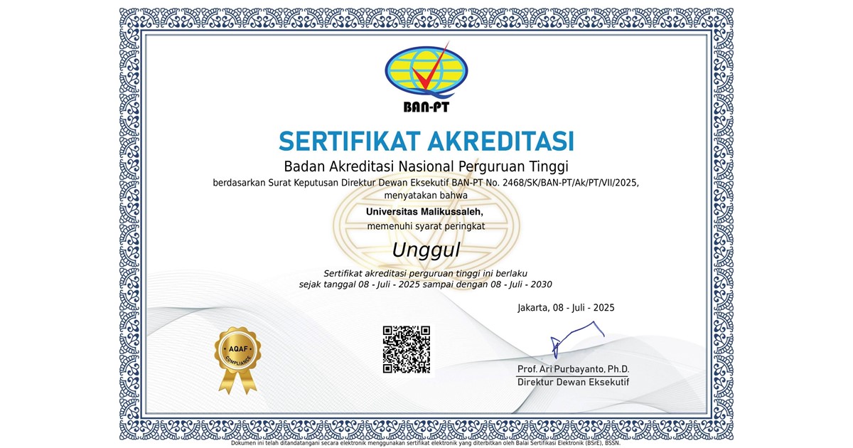 Akreditasi Universitas Malikussaleh